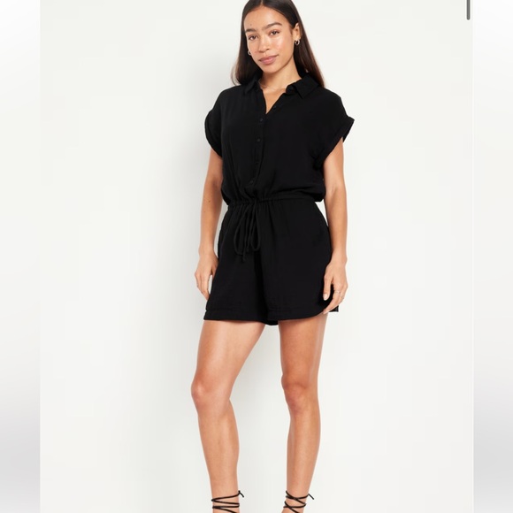 Old Navy | Pants & Jumpsuits | Nwt Old Navy Waistdefined Crinkle Gauze ...